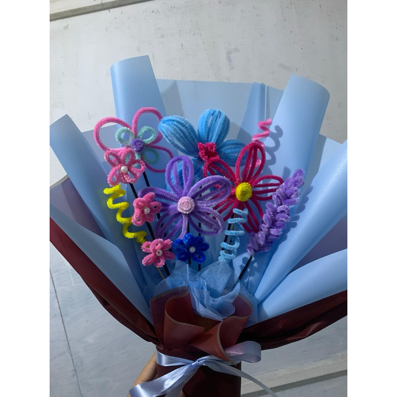 Jual Buket Bunga Kawat Bulu Mercy (bisa request) wisuda ulang tahun ...