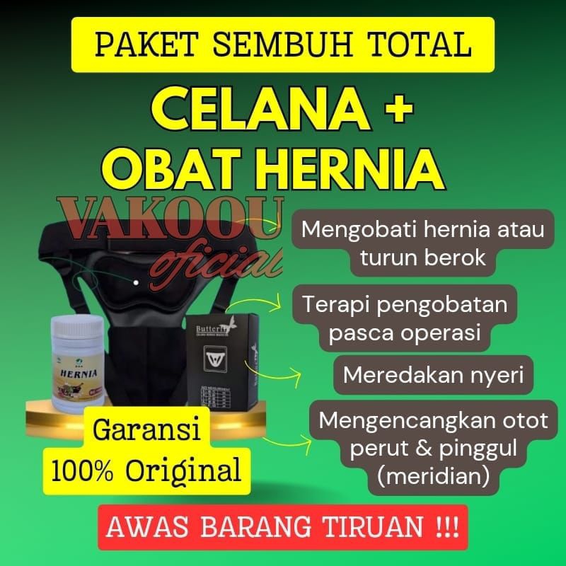 Jual PAKET SEMBUH CELANA HERNIA + OBAT HERNIA magnetik butterfly dan ...