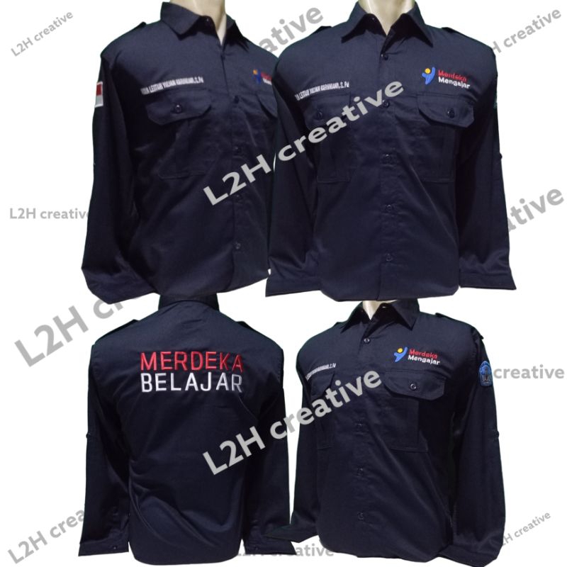 Jual baju seragam Merdeka Mengajar MERDEKA BELAJAR gratis bordir nama ...