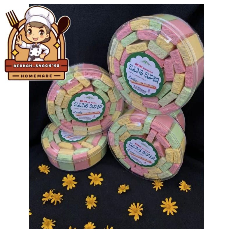 Jual Brem Suling Super Lucky Aneka Rasa Kemasan toples 250g/500g ...