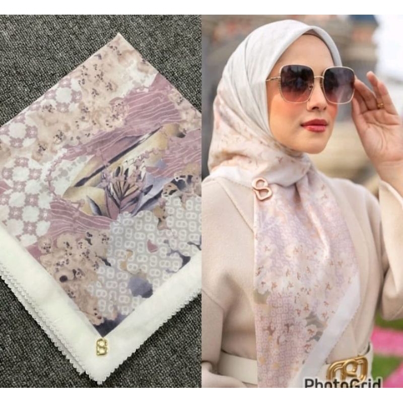 Jual Hijab Buttonscarves Jilbab Segi Empat Buttonscarves | Shopee Indonesia