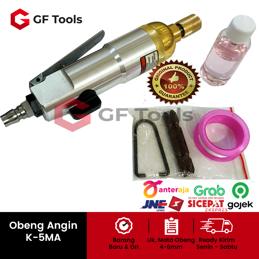 Jual Air Impact Screwdriver Obeng Angin Air Screw Driver 1/4" Tek Tipe ...