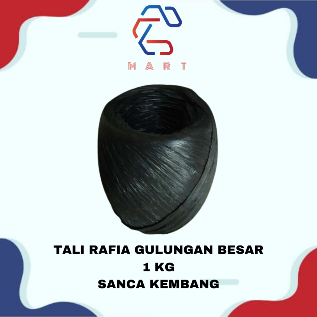 Jual Tali Rafia Gulungan Besar Hitam 1 Kg - 1 Roll | Shopee Indonesia