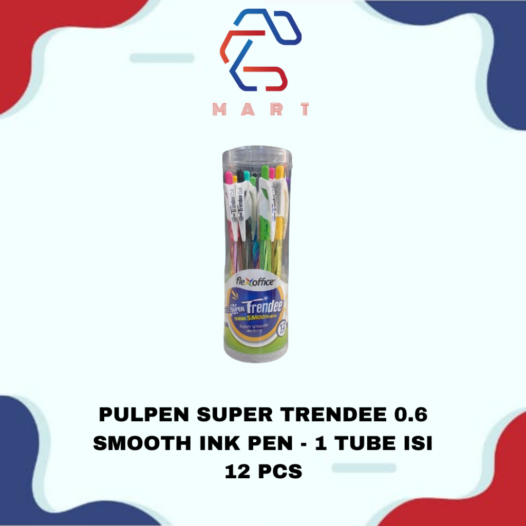Jual Pulpen Super Trendee 0.6 Smooth Ink Pen - 1 Tube isi 12 Pcs ...