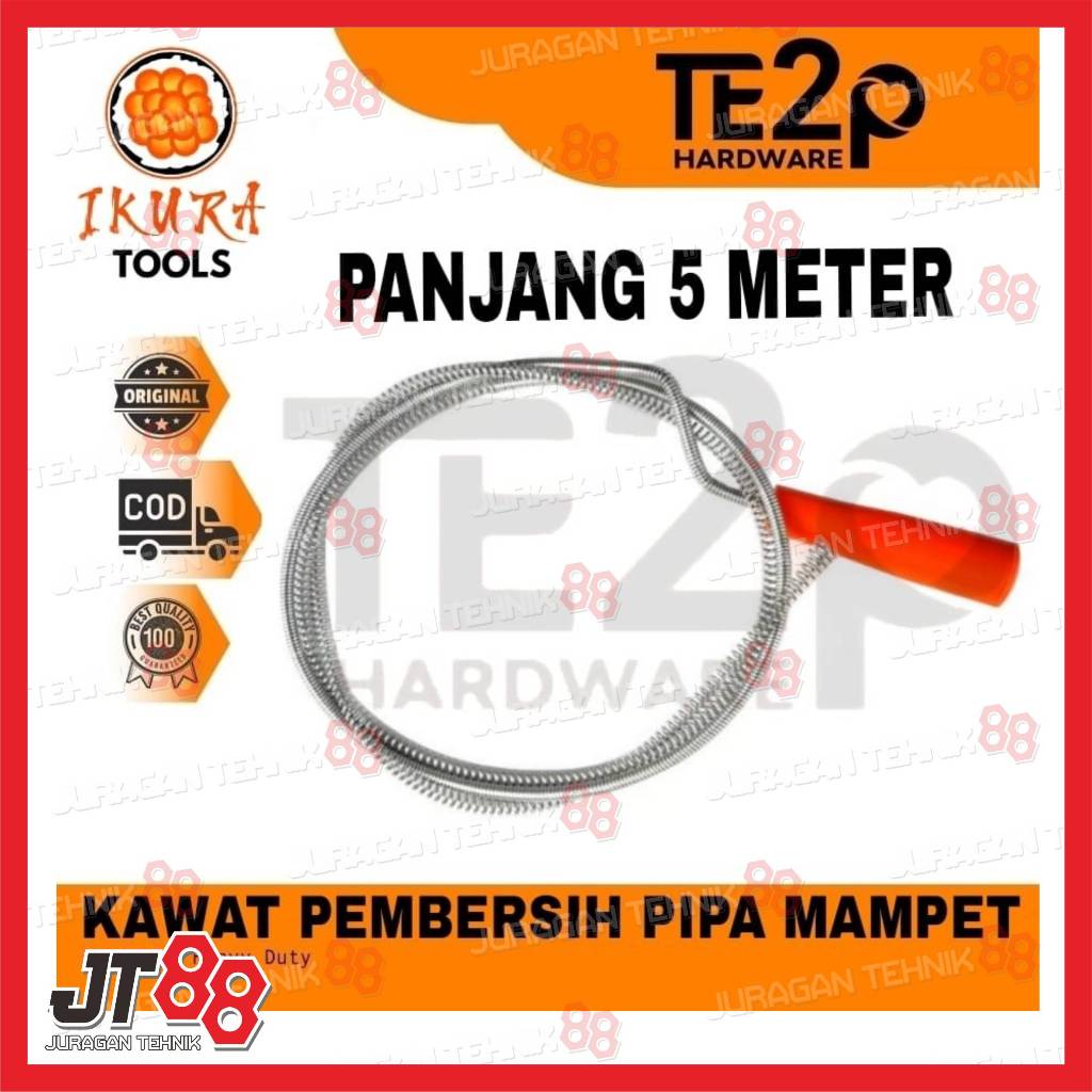 Jual IKURA Kawat Pembersih Pipa Mampet 5 Meter Pipe Cleaner Anti Sumbat ...