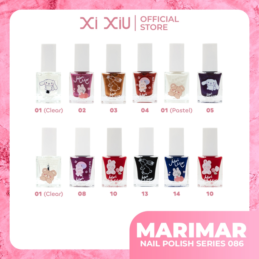 Jual MARIMAR NAIL POLISH 12 COLORS SHADES KODE : 086 | Shopee Indonesia