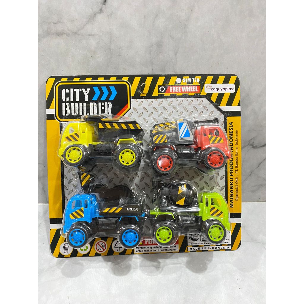 Jual MAINAN SIM 770 CITY BUILDER TRUK TRUCK ISI 4 PCS MOLEN BEKO DUMP ...