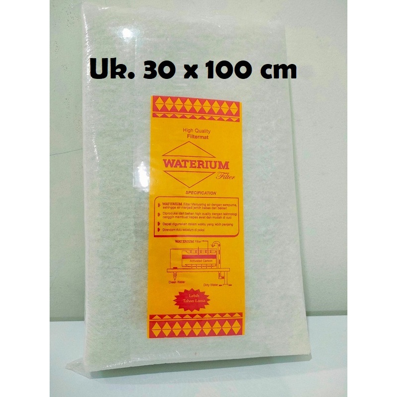 Jual Busa aquarium waterium 30 x 100 kapas filter aquarium tebal kapas ...