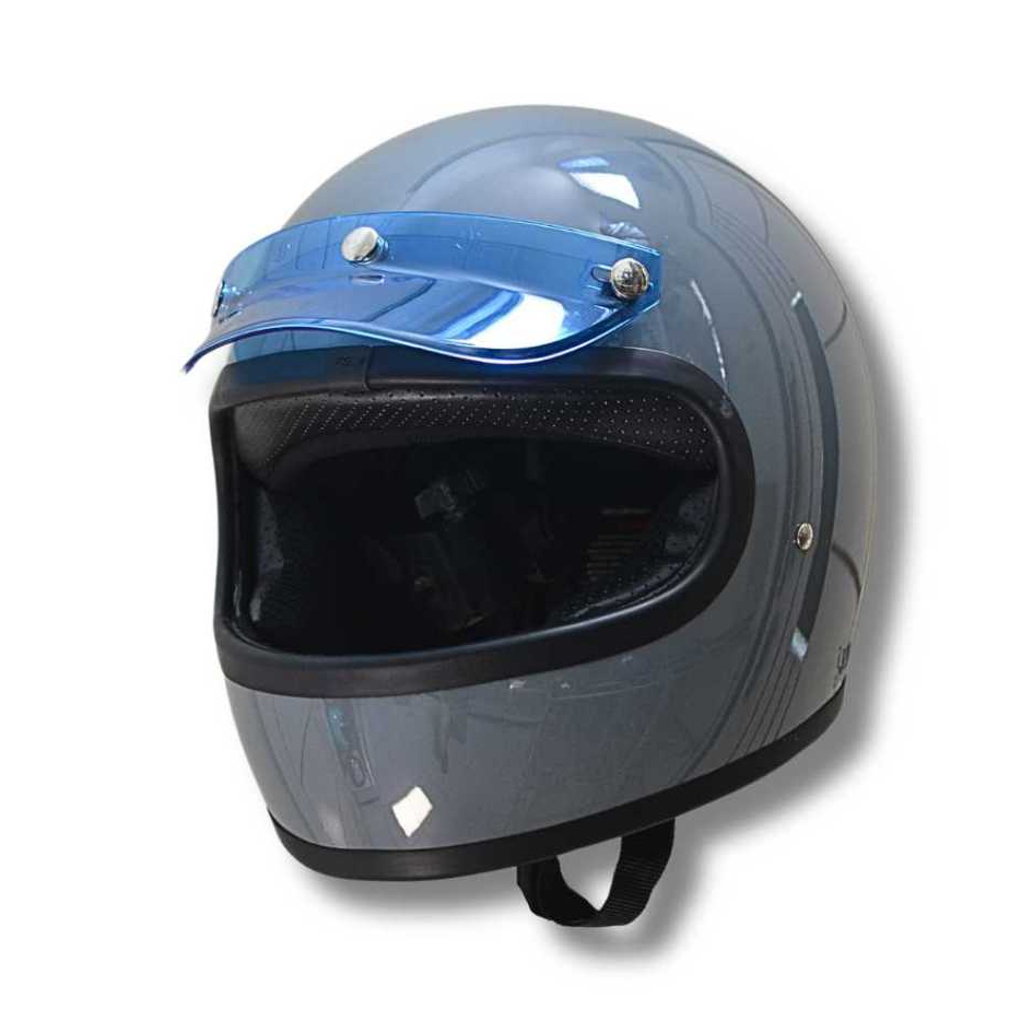 Jual Helm Gringgo Retro Premium Modern grey With Cap Sni Caferacer ...