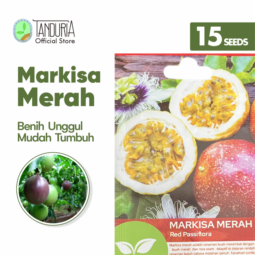 Jual TANDURIA - Benih Buah Markisa Merah Red Passiflora by Mix Garden ...