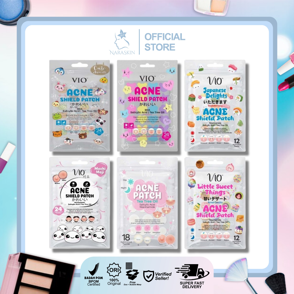 Jual Vio Acne Shield Patch | Fancy Look | Cute Animals | Mochi Moji ...