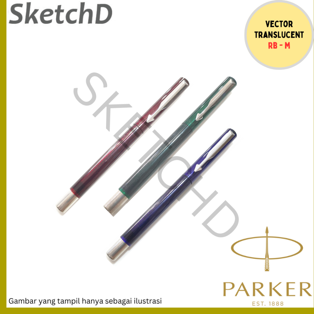 Jual Parker Vector Translucent Chrome Trim CT RB - Rollerball | Shopee ...