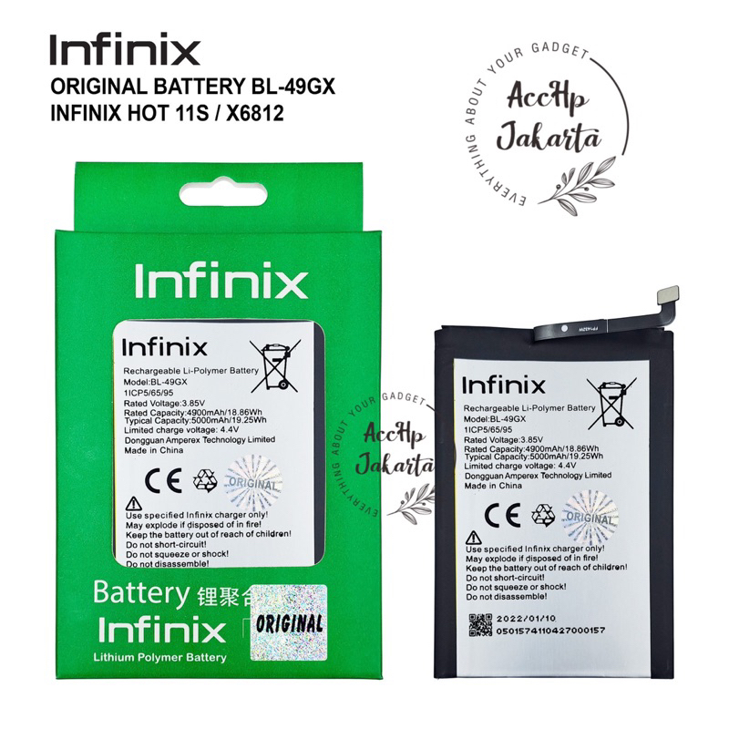 Jual Baterai BL49GX Infinix Hot 7 Lite Hot 11s NFC Note 7 Lite Note 10 ...