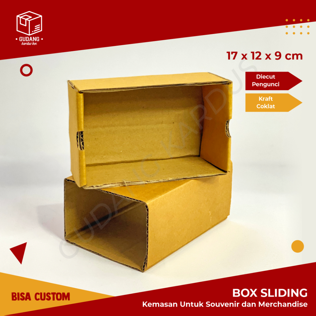 Jual Slide Box (17 x 12 x 9 cm) (Slidding) Karton/Polos/Kardus/Hampers ...