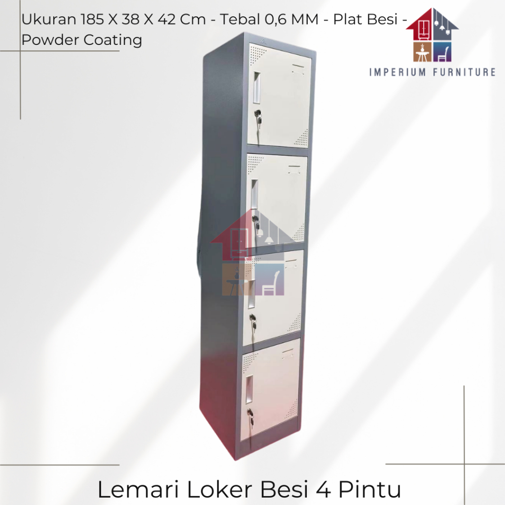 Jual Loker Besi 4 Pintu / Loker Besi / Loker Sekolah / Loker Karyawan / Locker Besi / Locker 4 ...