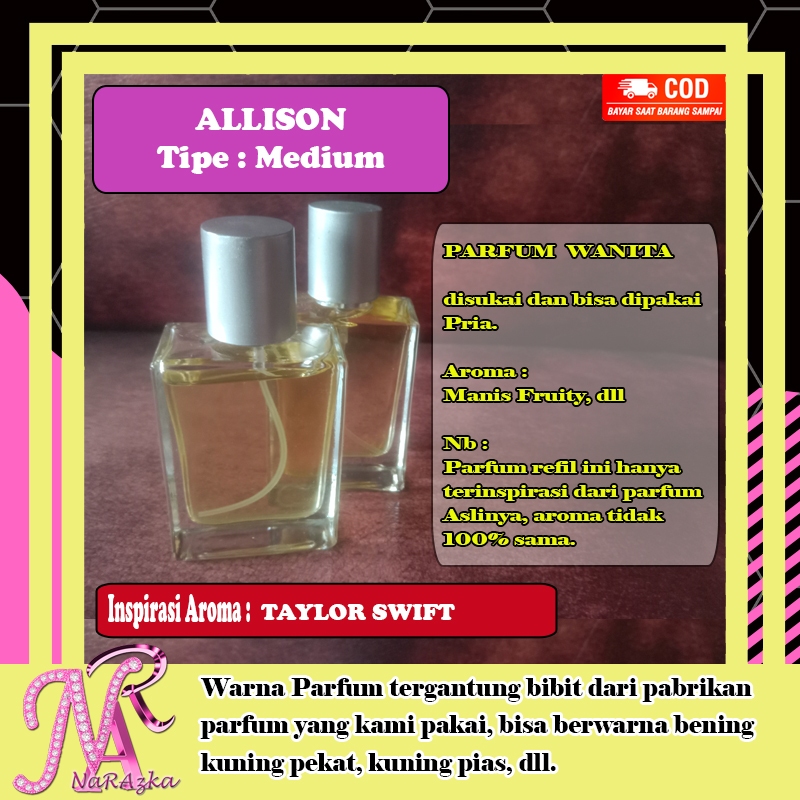Jual PARFUM ALLISON TERINSPIRASI AROMA PARFUME TAYLOR SWIFT | Shopee ...