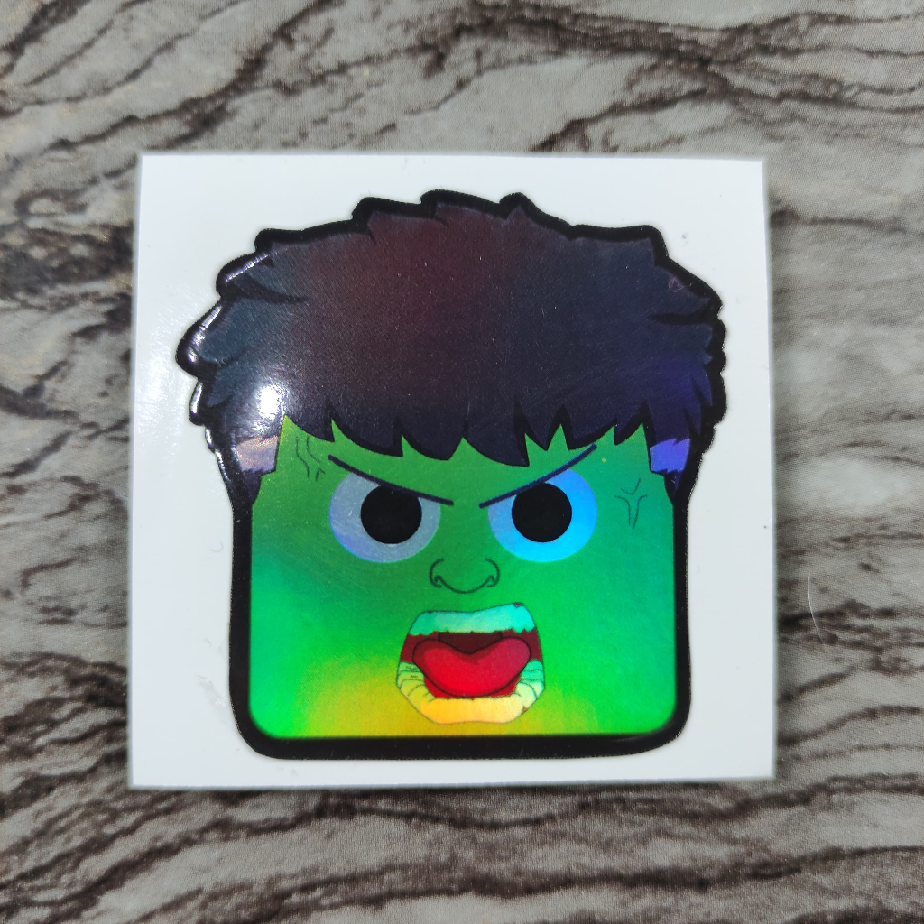 Jual Stiker Hologram Marvel Hulk Square | Shopee Indonesia