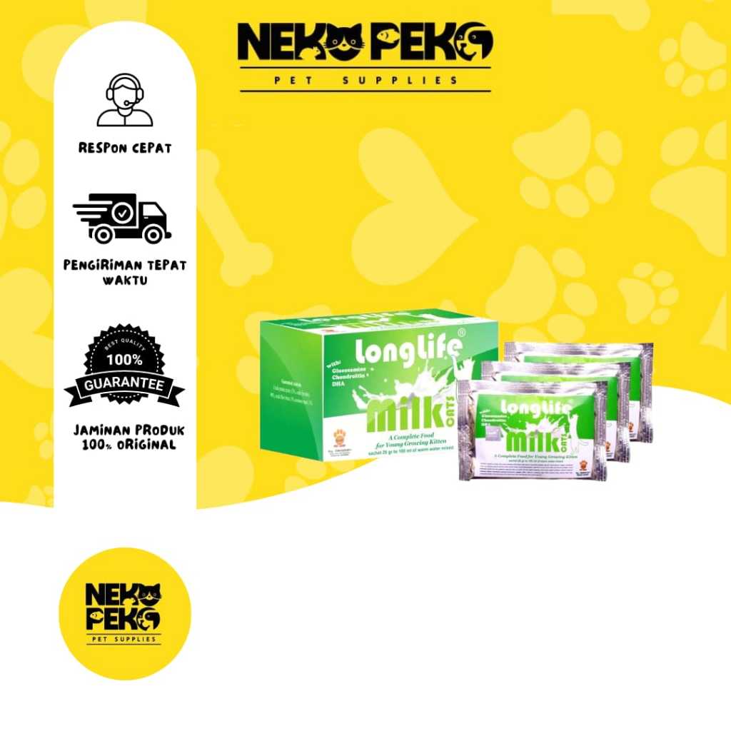 Jual Long Life Milk Growing Kitten 1 sachet hijau / Raid All / Susu Sachet Anak Kucing Longlife ...