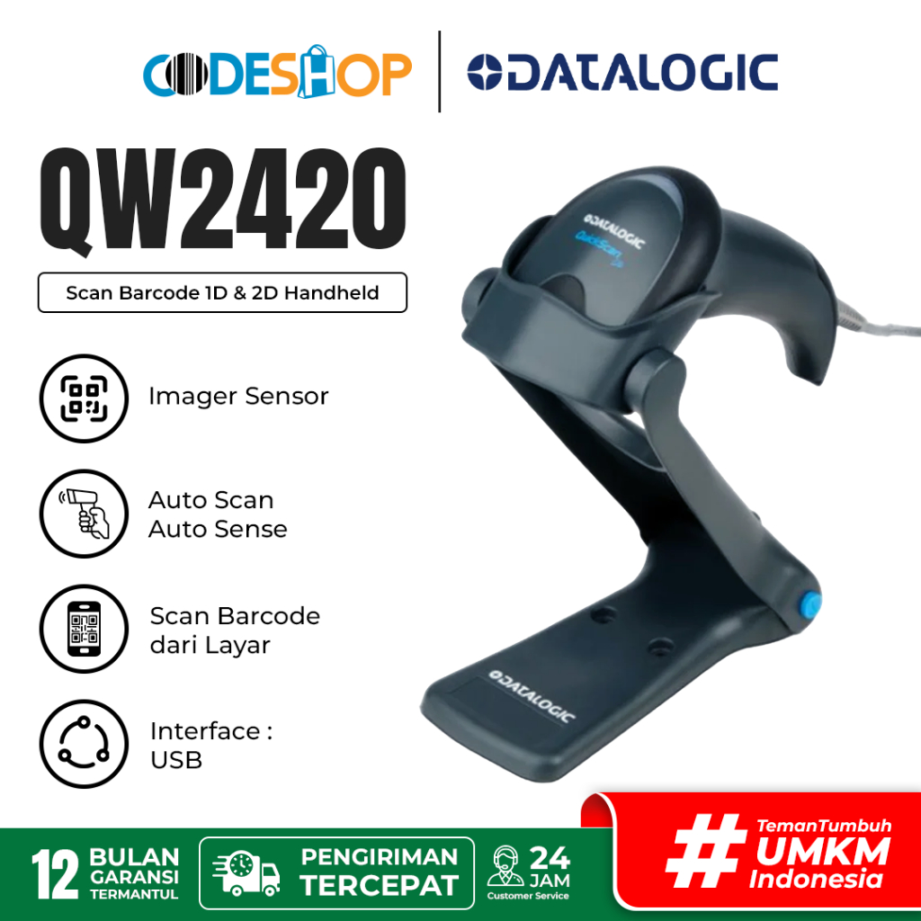 Jual SCANNER DATALOGIC QW2420 - QW-2420 BARCODE IMAGER LAYAR HP 2D QR ...