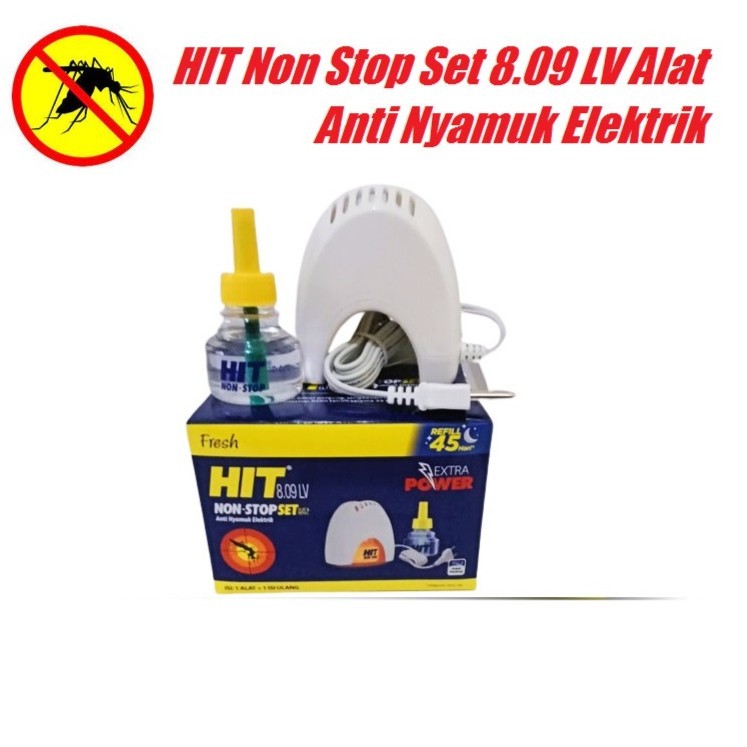 Jual Hit Non Stop Elektrik Set Alat + Refill 45 ml Obat Nyamuk listrik | Shopee Indonesia