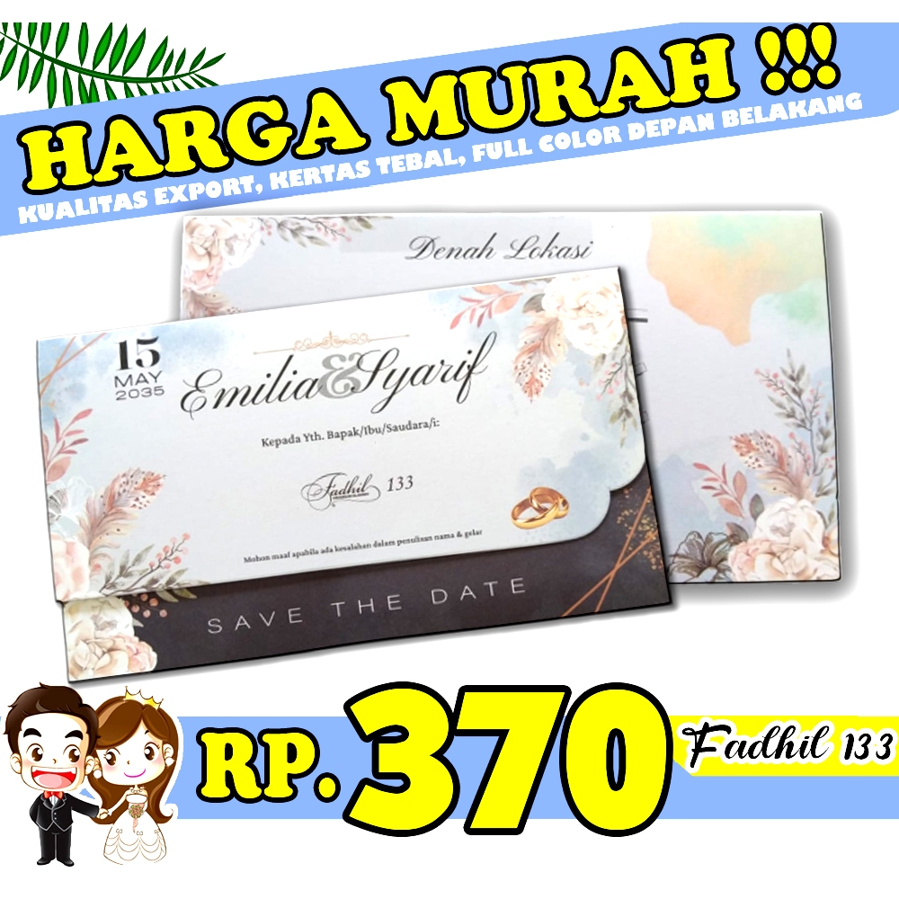 Jual Blangko undangan atau kertas undangan pernikahan merek FADHIL 133 dengan bahan BC premium ...