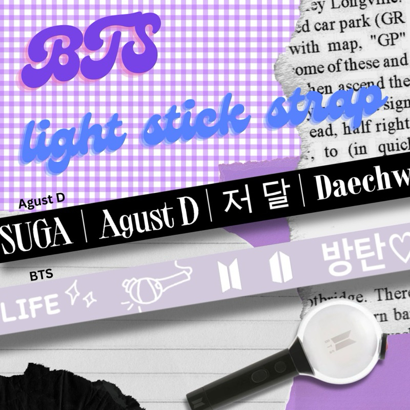 Jual BTS/ Agust D Light Stick/Bag Strap for Army (Fanmade Merch ...