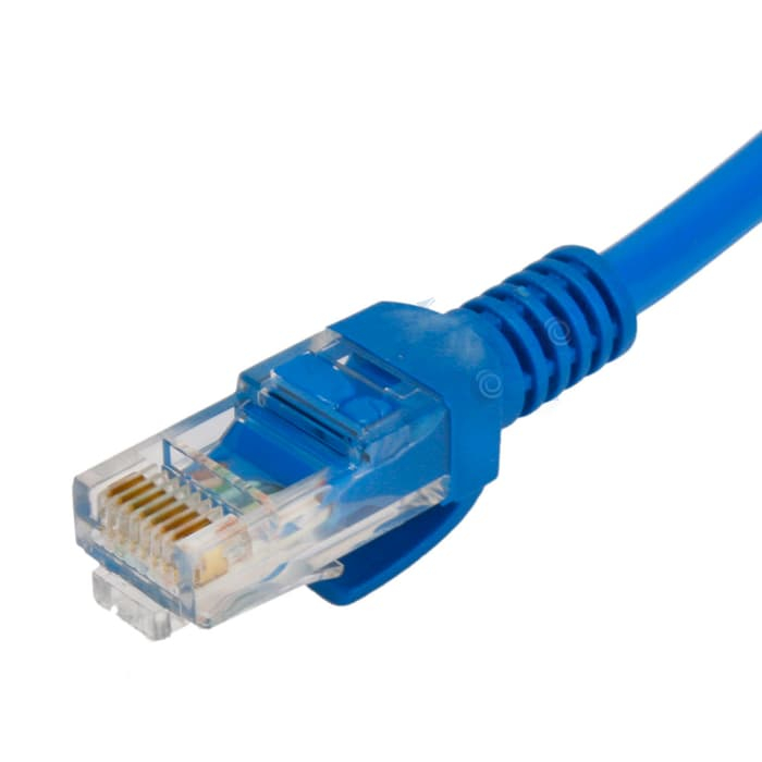 Jual KABEL LAN UTP CAT 5E ETHERNET 10 METER PATCH CORD WARNA BIRU KABEL ...