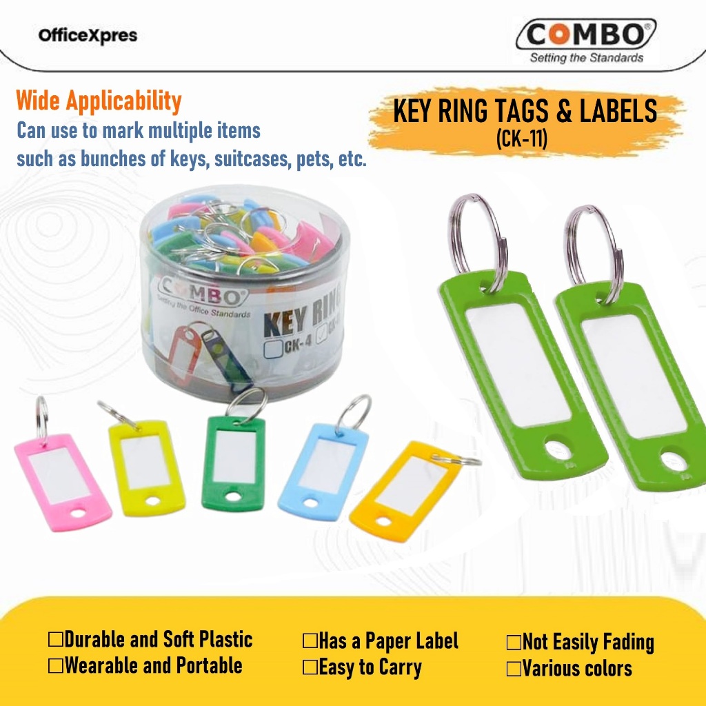 Jual Gantungan Kunci Label / Key Ring CK11 Combo / Keychains Warna ...