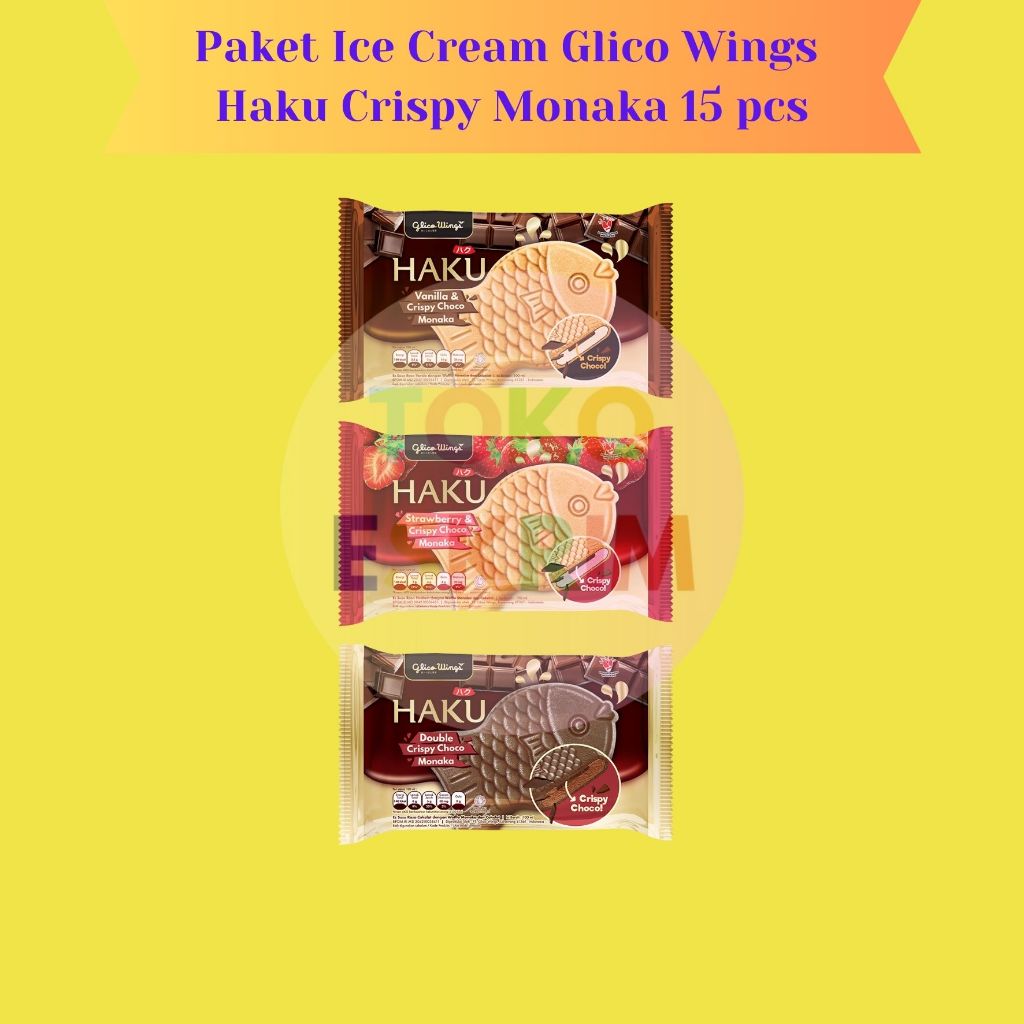 Jual Paket es krim glico Haku crispy monaka isi 15 pcs | Shopee Indonesia