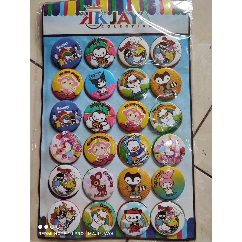 Jual (1 Lembar 24 Pcs) Pin Bros Karakter Kartun Lucu Untuk Anak / Pin ...
