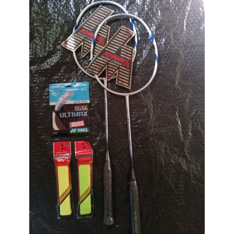 Jual RAKET BADMINTON ASAWAY TITANIUM MESH 28-30 LBS | Shopee Indonesia