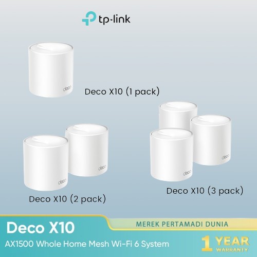 Jual TP-Link Deco X10 (1/2/3 Pack) AX1500 Whole Home Mesh Wi-Fi 6 ...