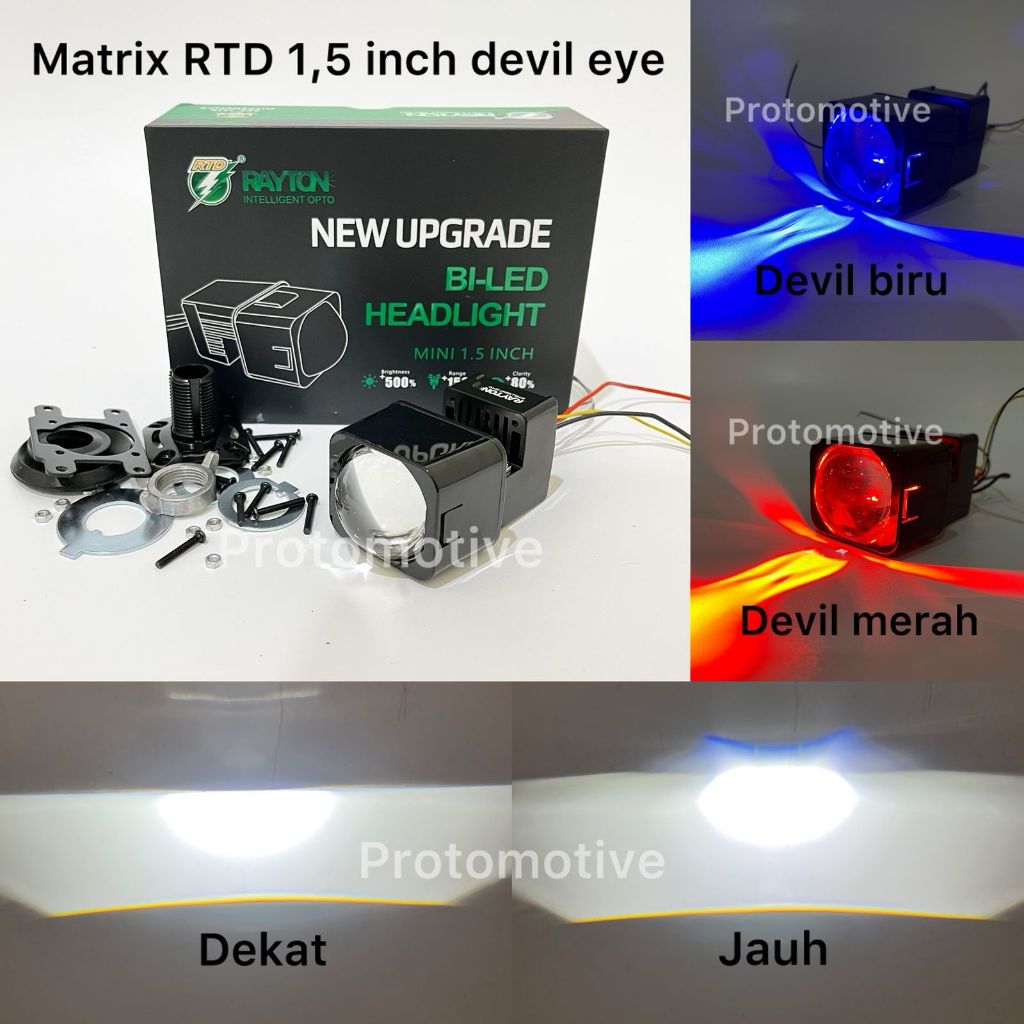 Jual Lampu LED Matrix X1 Original Kenzo 1,5 Inch High Low putih Cahaya ...