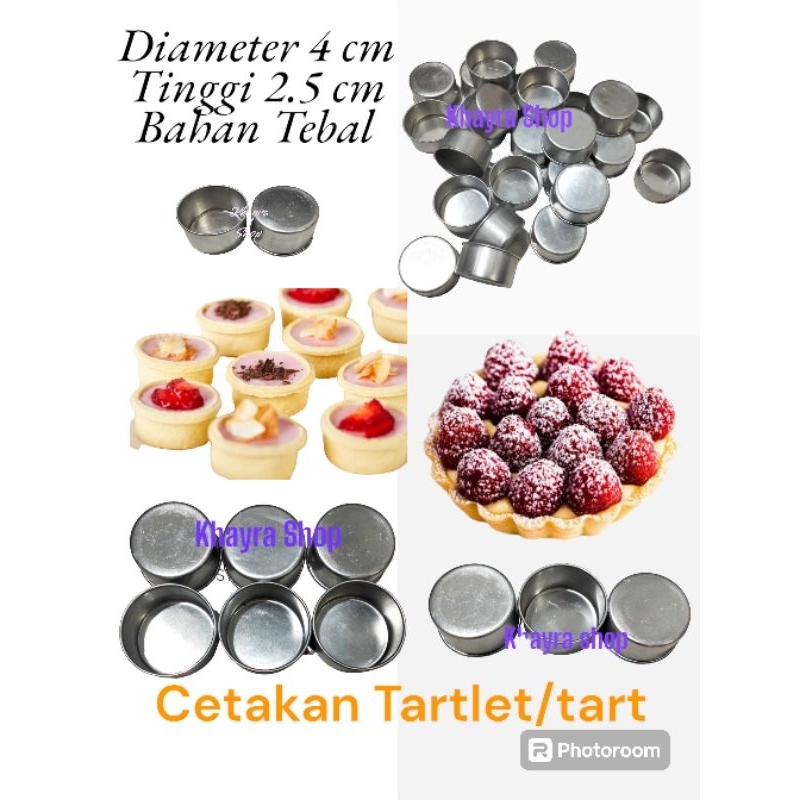 Jual Cetakan kue tarlet loyang tar loyang bulat pres bahan alumunium ...