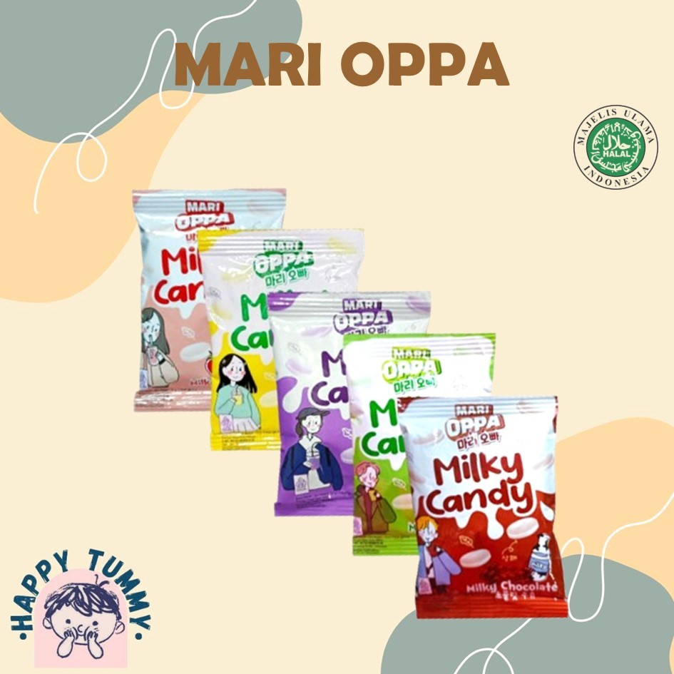 Jual Mari Oppa Milk Candy 10 pc. permen. RCG | Shopee Indonesia
