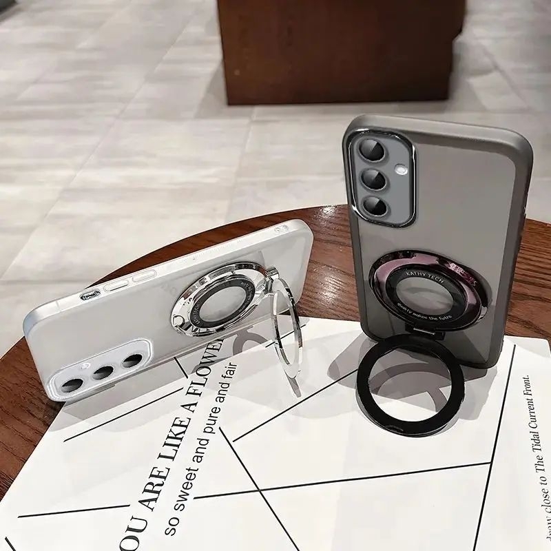 Jual case silikon magsafe SAMSUNG A55 5G desigh magsafe kombinasi stand ...