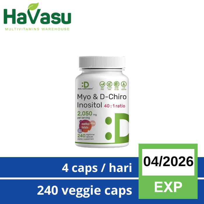 Jual Deal Supplement Myo-Inositol & D-Chiro Inositol 2050mg Fertility ...
