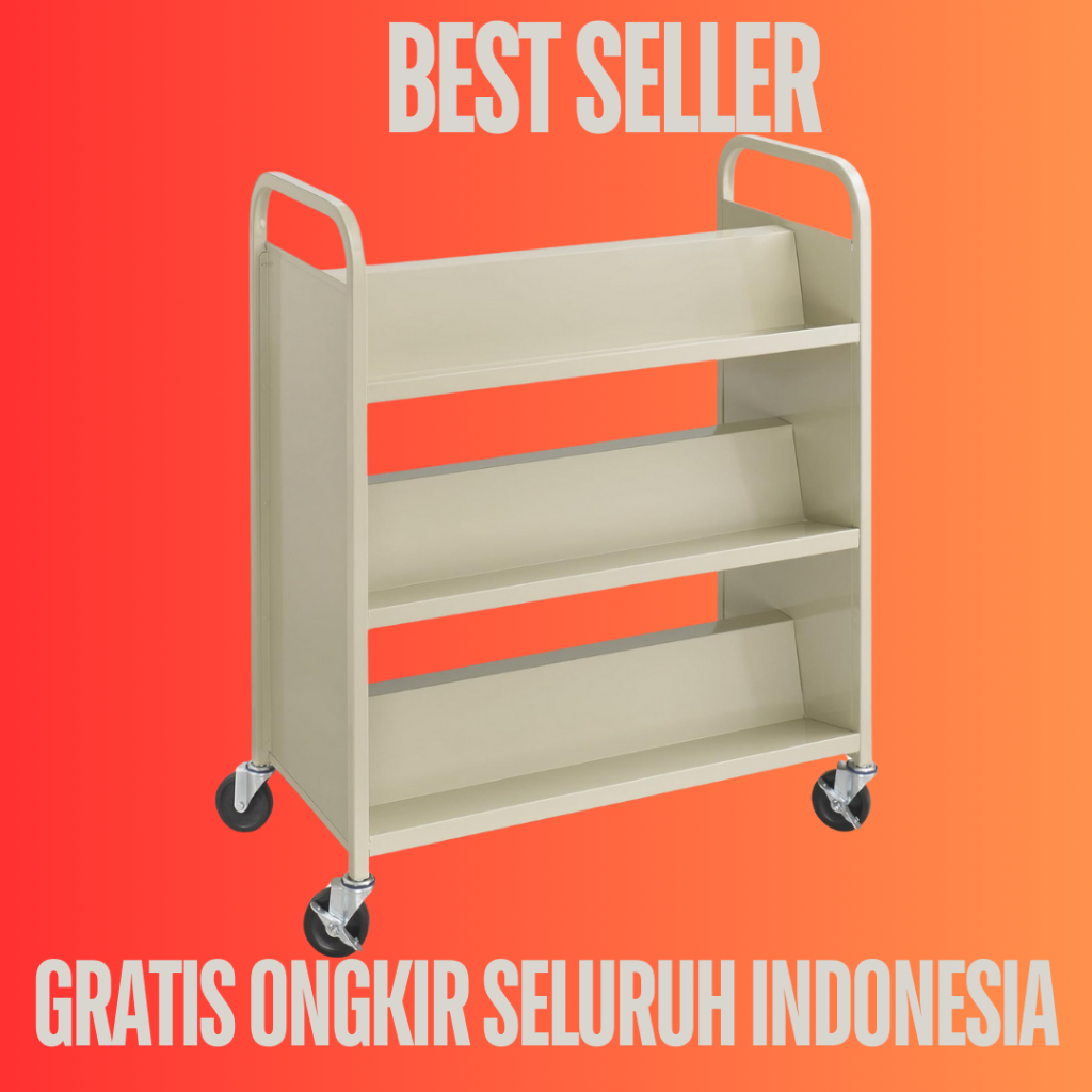 Jual Troli Buku - Rak Troli Buku - DPGROUP-TB001-FREE ONGKIR SE-INDONESIA | Shopee Indonesia