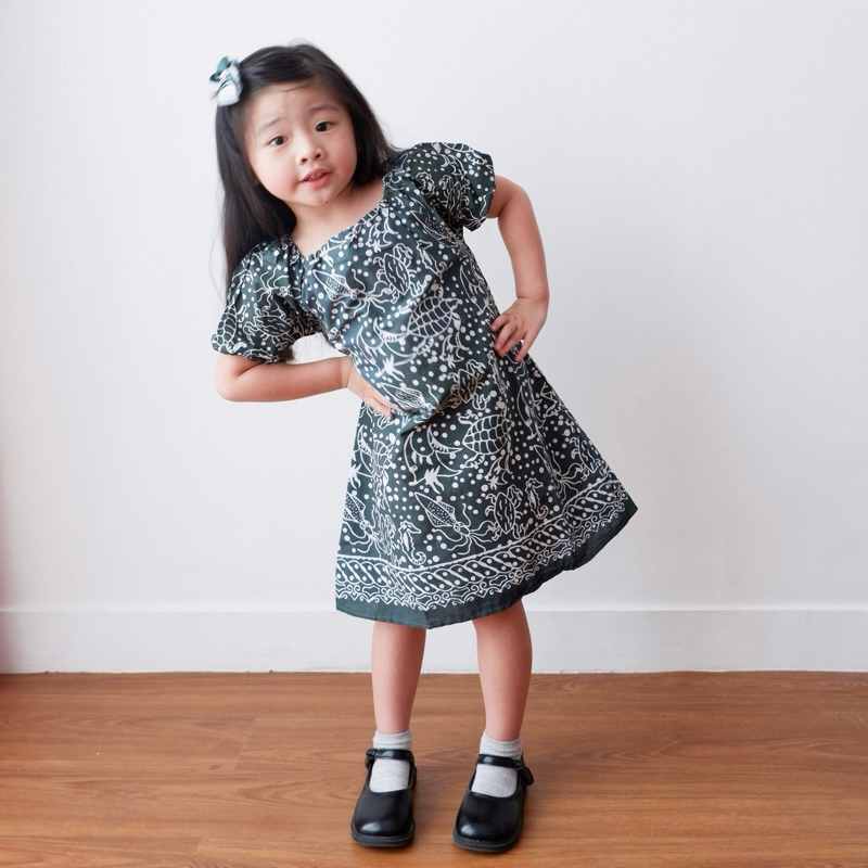 Jual NEW DRESS BATIK ANAK MIDI SEAWORLD MOTIF HEWAN LAUT BAGUS BATIK ...