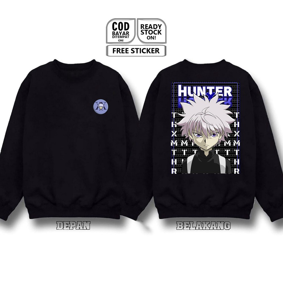 Jual Produk Istimewa SWEATER CREWNECK KILLUA ZOLDYCK HUNTER X HUNTER ...