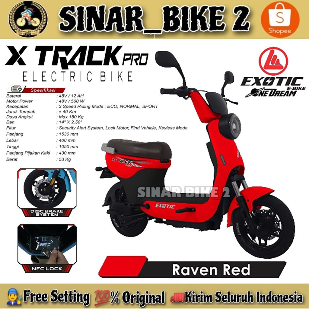 Jual Sepeda Listrik EXOTIC X TRACK PRO Power 500 Watt Electric Bike By ...