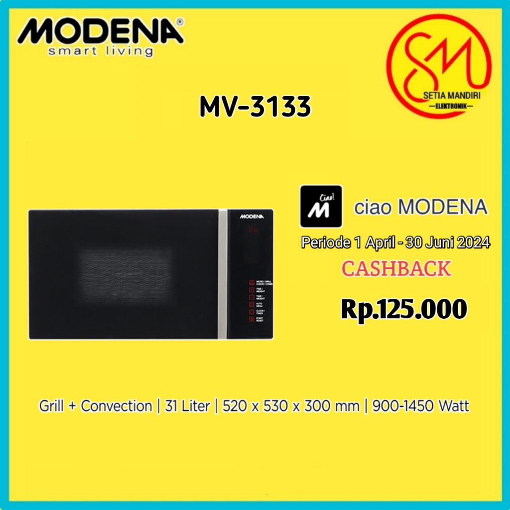Jual MODENA MV3133 Microwave Oven Grill 31 Liter PALAZZO - MV 3133 ...