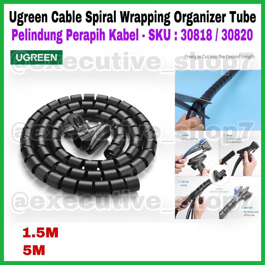 Jual Ugreen Cable Spiral Wrapping Organizer Tube - Pelindung Perapih ...