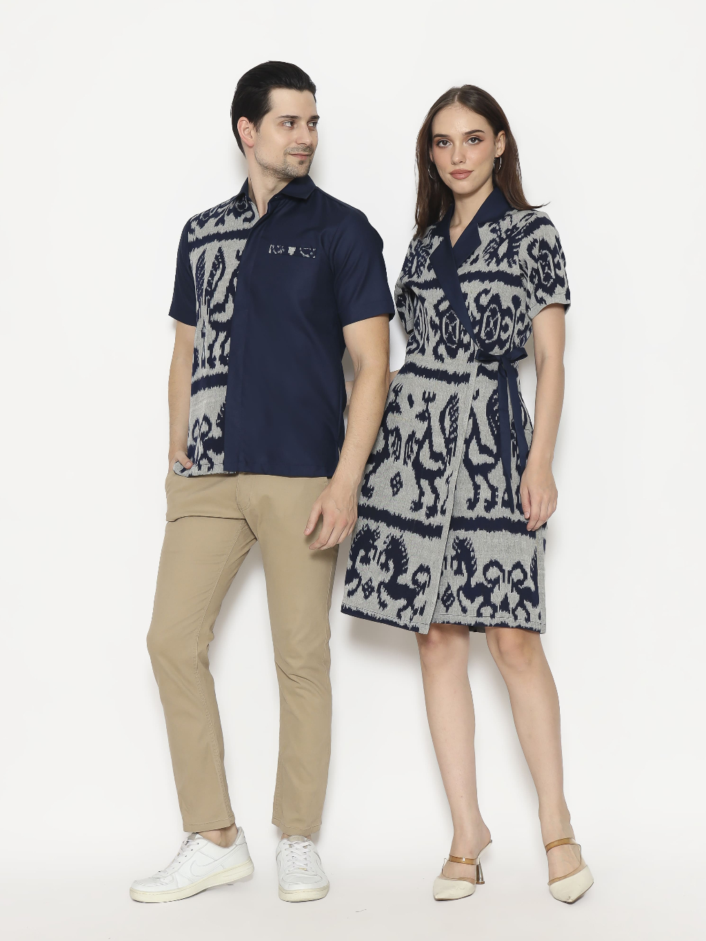 Jual Couple Set Kara Dress Tenun dan Kemeja Tenun Pria Shiro Top ...