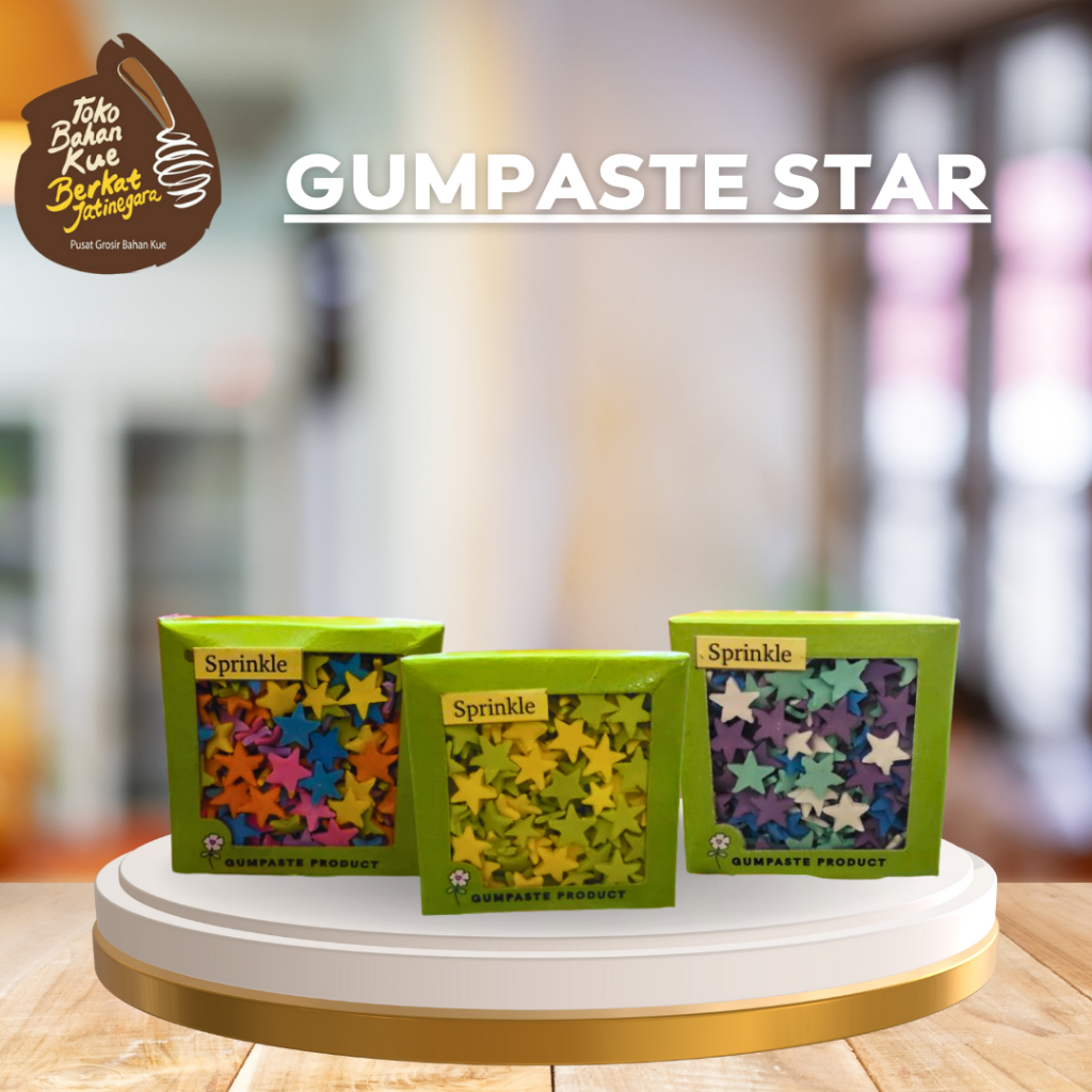 Jual GUMPASTE STAR / PERMEN HIASAN KUE / HIASAN KUE / SPRINKLE KUE ...