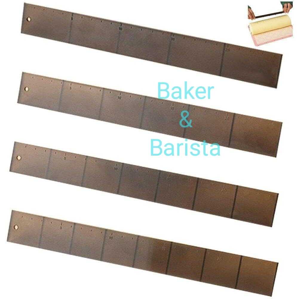 Jual Cake Roll Ruler 4pcs / Cake Roll Bread Cutter 6 Layers Leveler ...