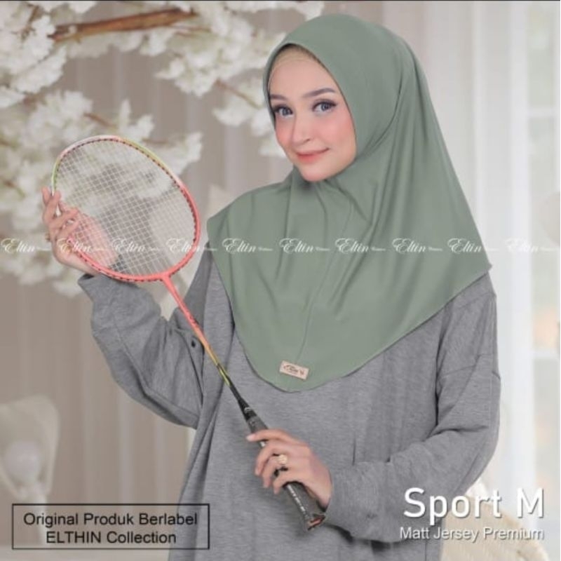 Jual Bergo Hijab ELTHIN SPORT pakai PED Jersey Premium | Shopee Indonesia