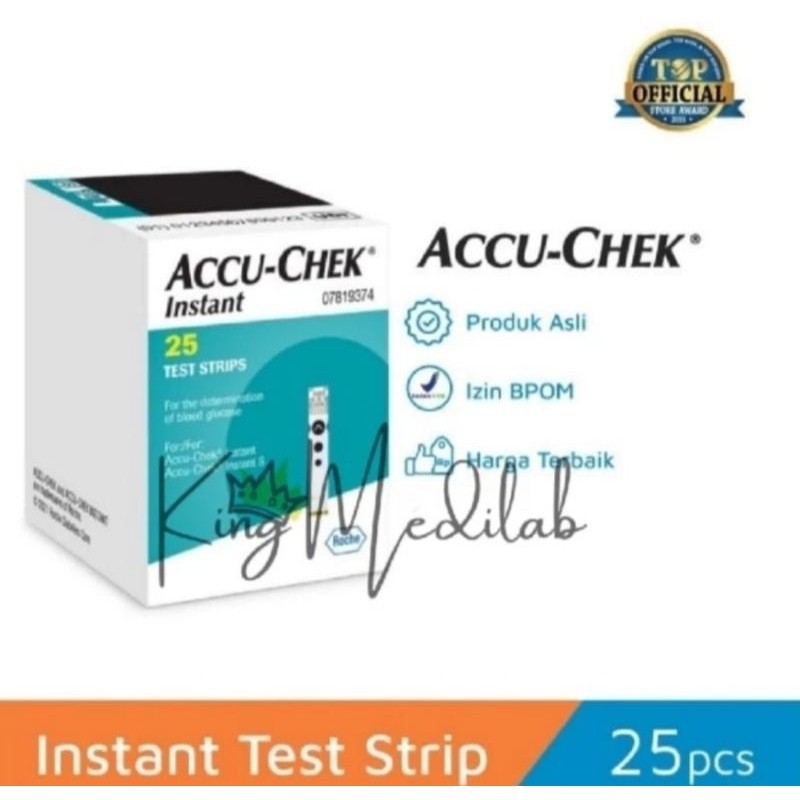 Jual Strip Accucheck Instant / Blood Glucose Test Strip Accu Check ...