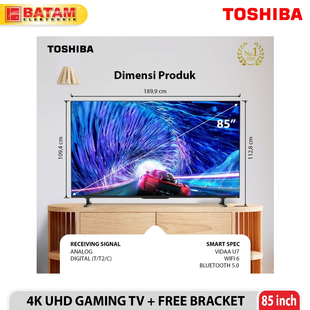 Jual Toshiba 4K UHD Gaming TV 144Hz 85 inch - 85Z670MP | Shopee Indonesia