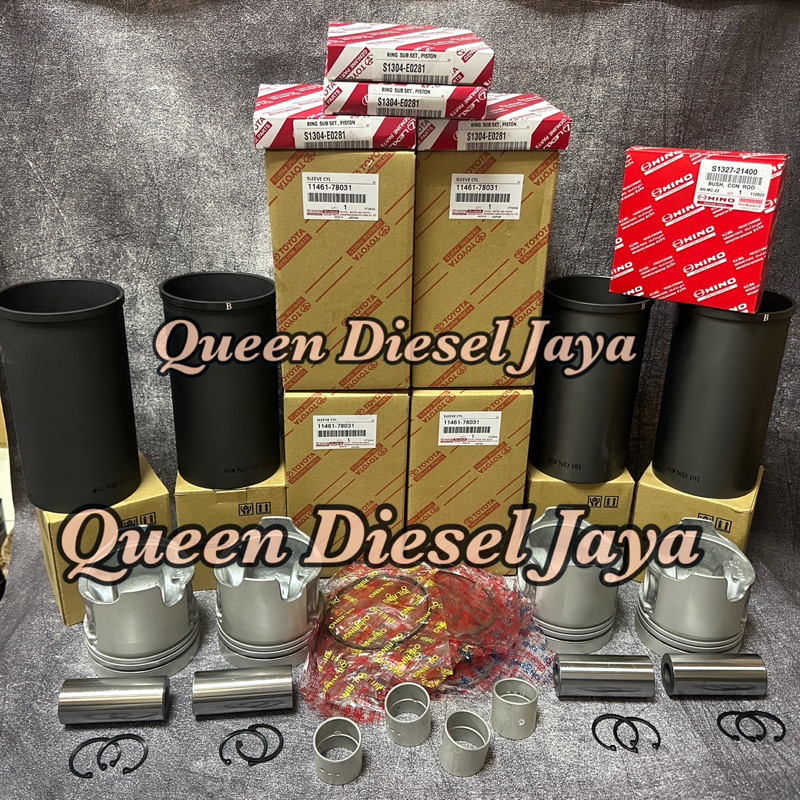 Jual Paket Liner Set / Liner Komplit / Liner Piston & Ring Piston Hino Dutro HT130 STD S1271 ...